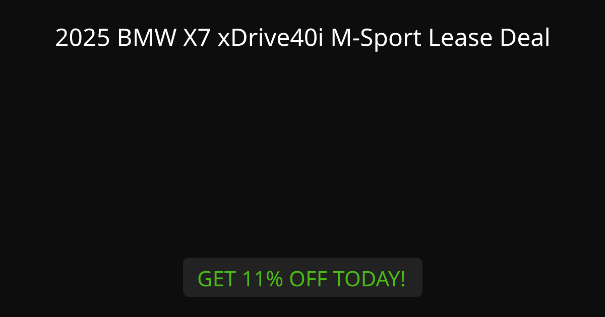 2025 BMW X7 xDrive40i M-Sport Lease Deal | USALeaseDeals