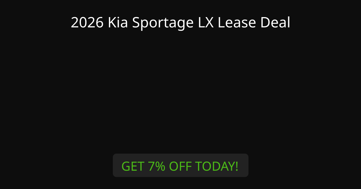 2026 Kia Sportage LX Lease Deal | USALeaseDeals